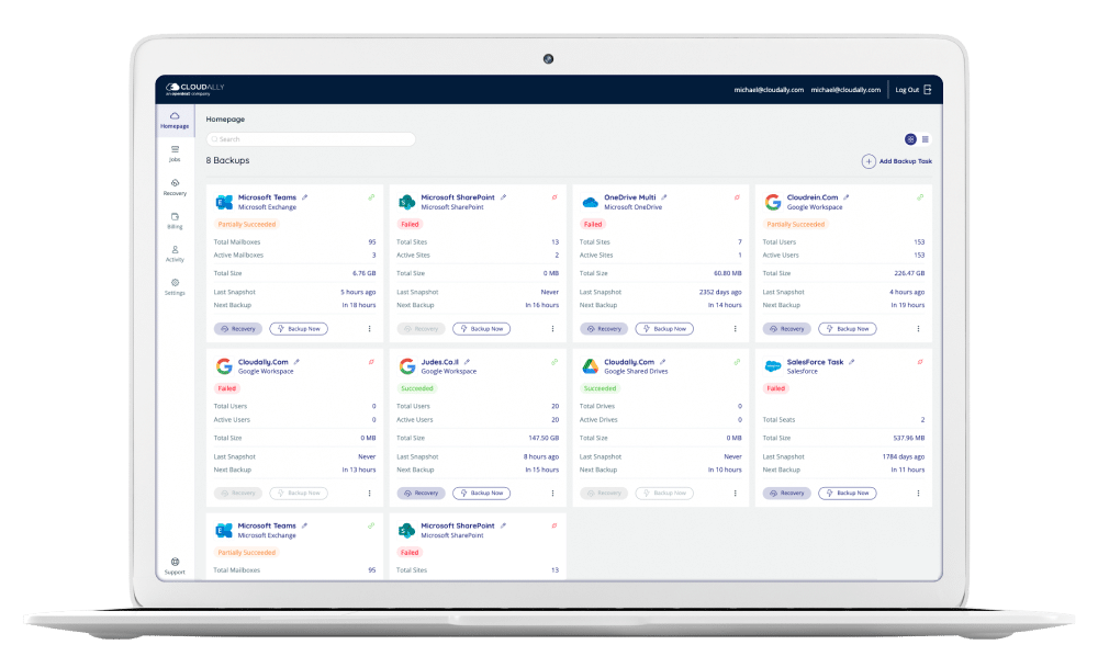 Get Started - OpenText CloudAlly Backup